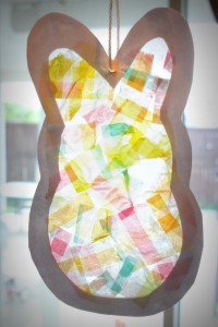 Easter Craft: Tissue Bunny Sun Catchers - Savvy Sassy Moms