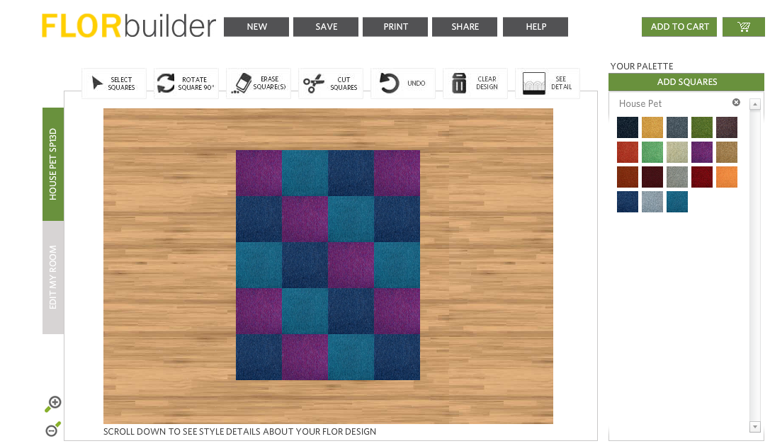 Creating a custom rug with stylish FLOR carpet tiles - Savvy Sassy Moms