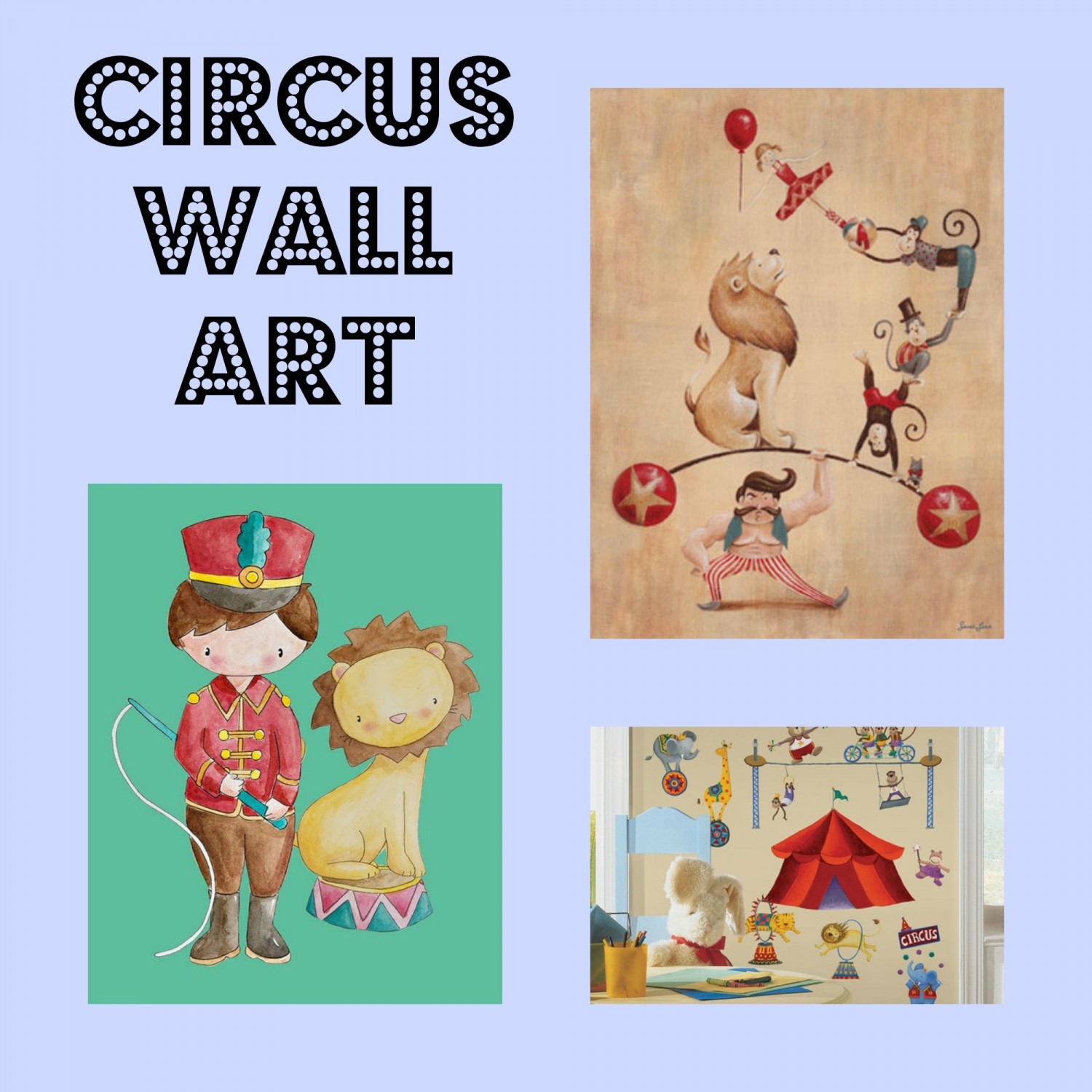Circus wall art - Savvy Sassy Moms