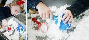 How to Make Your Own Snow {with just a few household ingredients}!