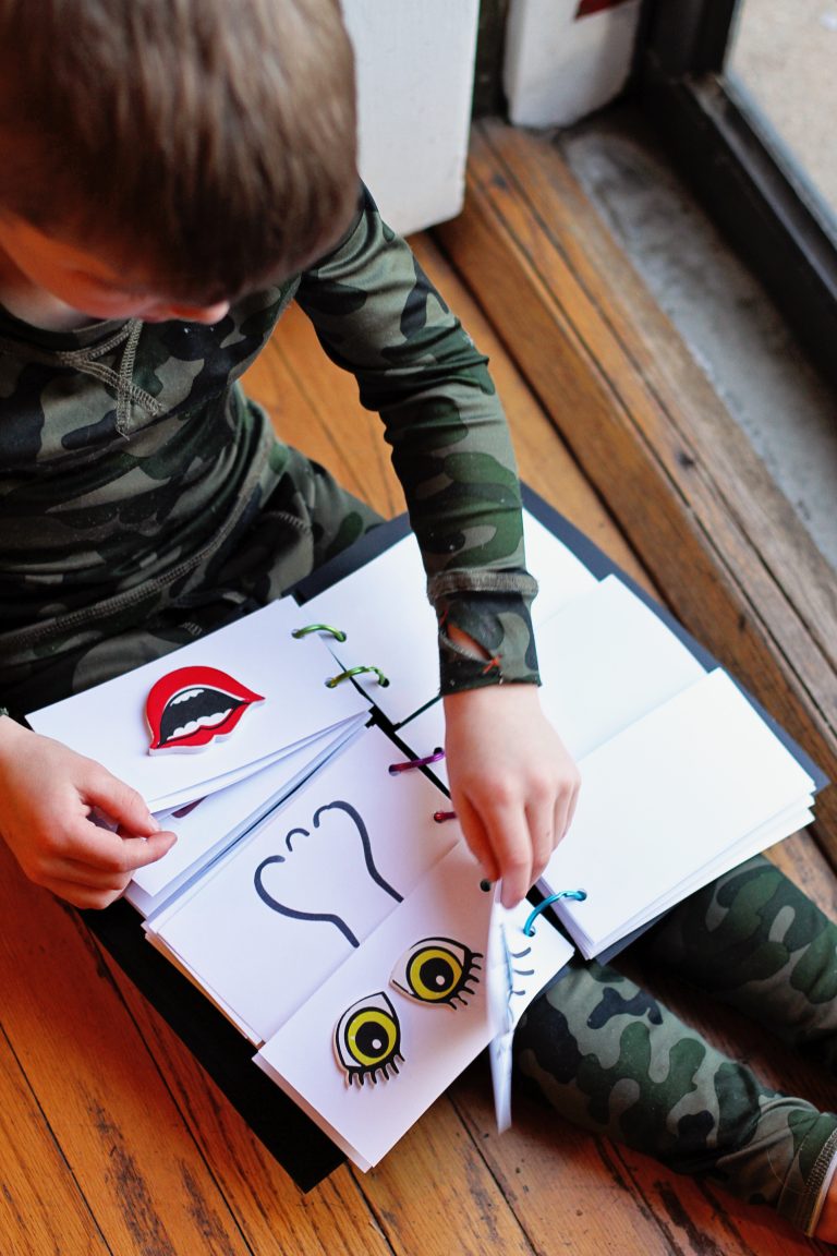 DIY Flip book with funny faces - Savvy Sassy Moms