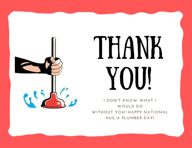 It's National Hug a Plumber Day! - Savvy Sassy Moms