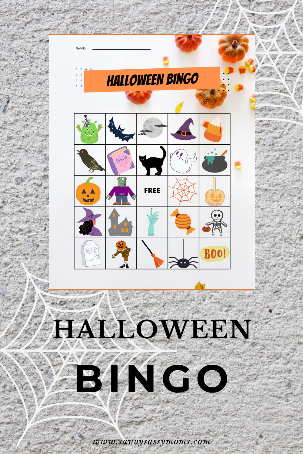 Halloween Bingo for kids of all ages - Savvy Sassy Moms